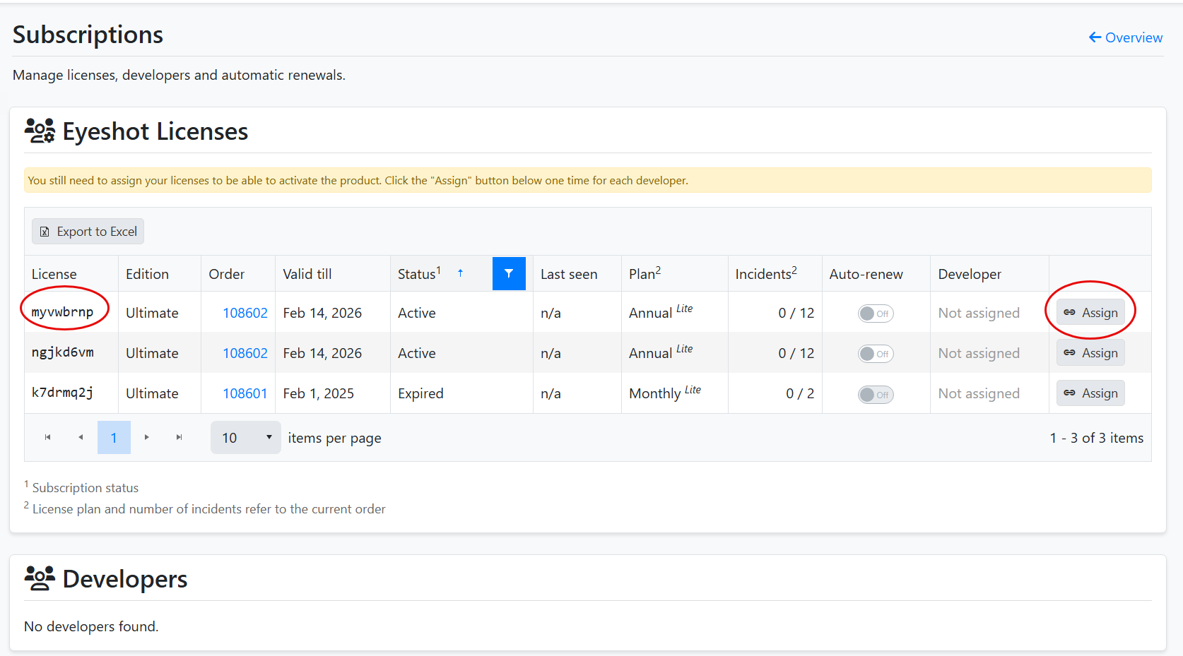 License assignment – Help Center